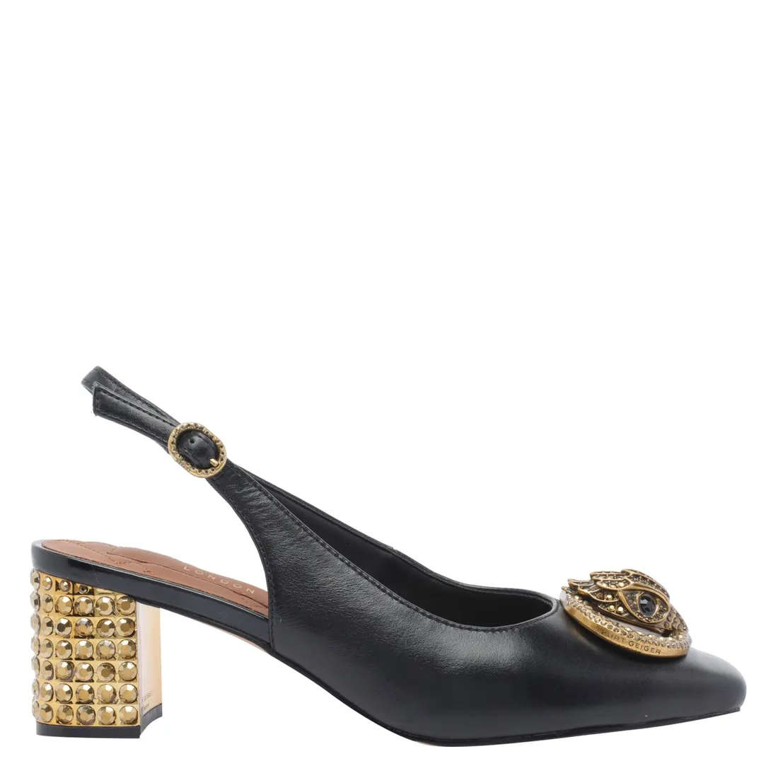 CHELSEA BLOCK SLINGBACK 3415000109/BLACK | Bruna Rosso